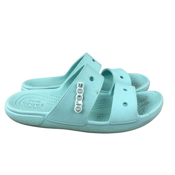 CROCS | Shoes | Crocs Unisex Size 5m 7w Classic Blue Open Toe Slip On ...